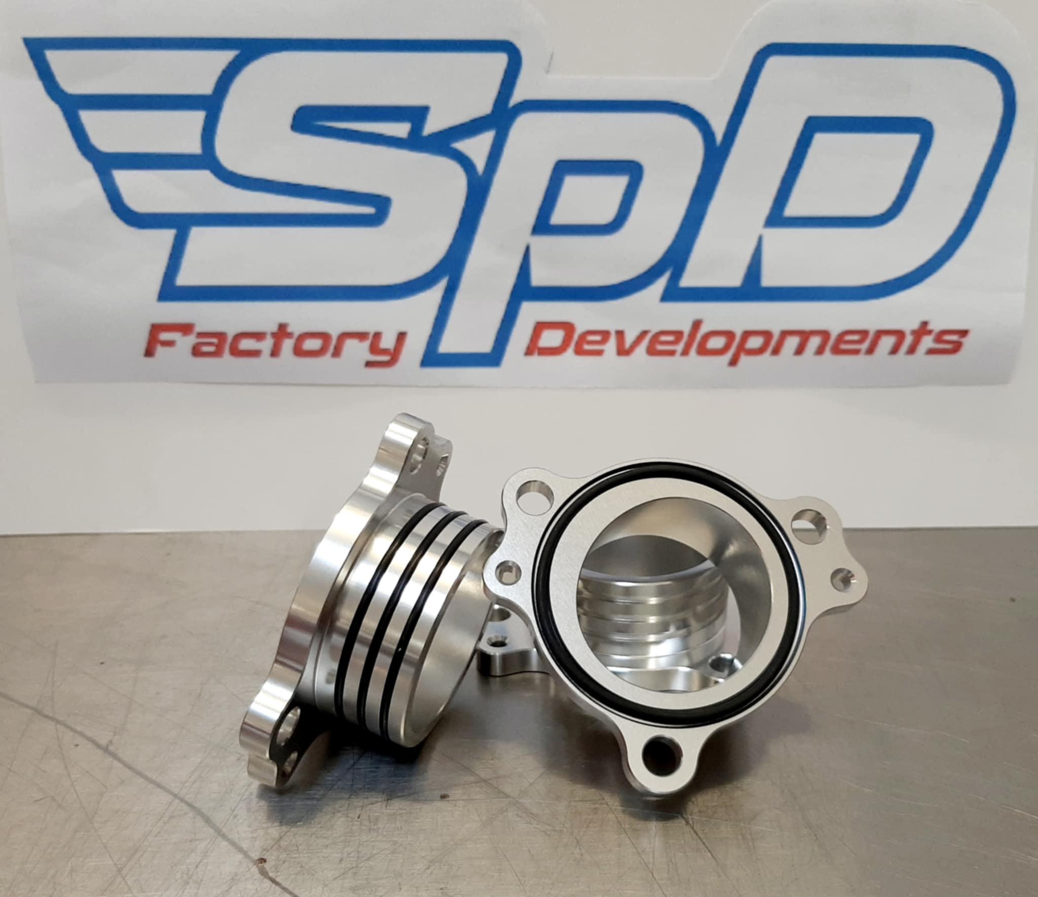 Billet exhaust flange, CR125 2001 – SpD Factory Developments